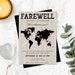 Going Away Party Invitations With Map, Farewell Party, Retirement ...
