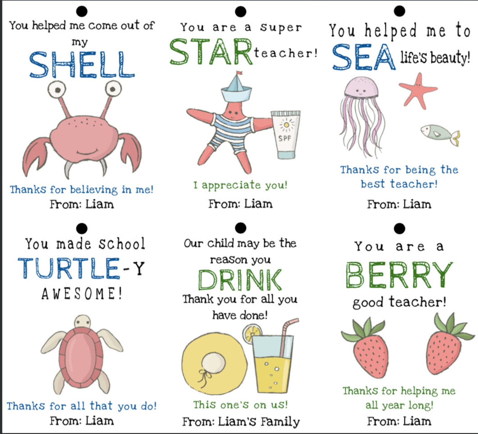 End of the Year Teacher Gift Tag Template Teacher | Etsy