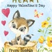 Woodland Animal Valentines Day Card Template, Forest Animal Valentines ...