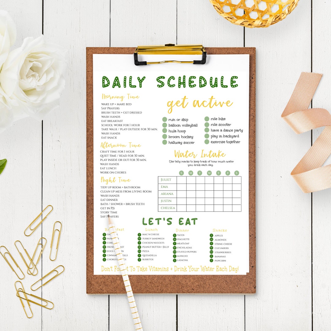 Homeschool Schedule Template, Editable Weekly Planner, Printable Daily ...