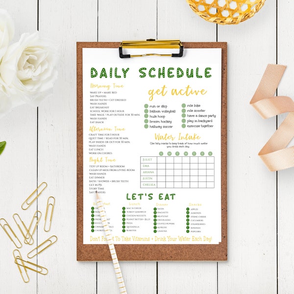 Task Plan Kids Template - Etsy