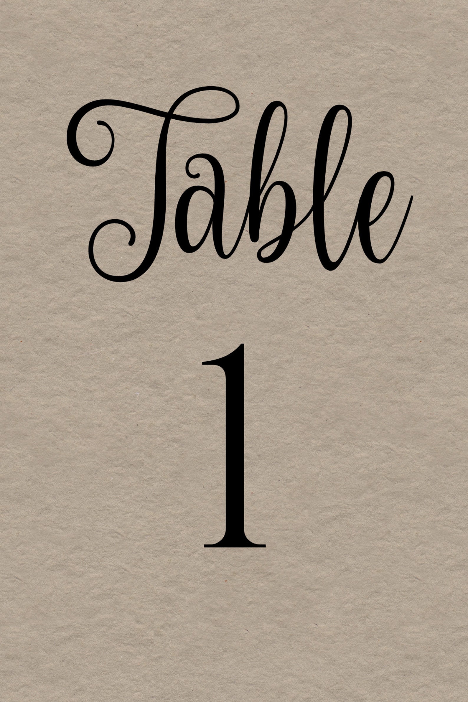 Rustic Table Number Template Wedding Printable Template | Etsy