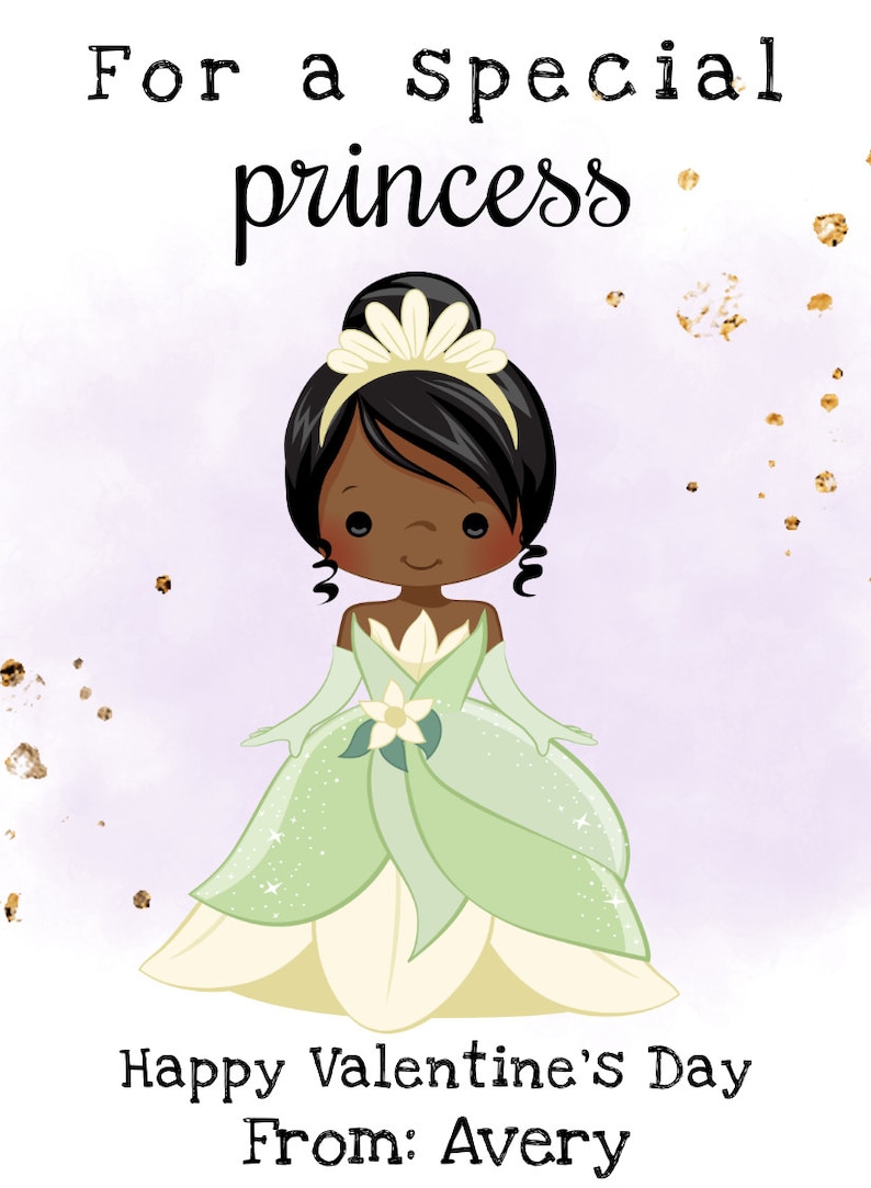 Princess Valentines Day Card Template Digital Valentines | Etsy