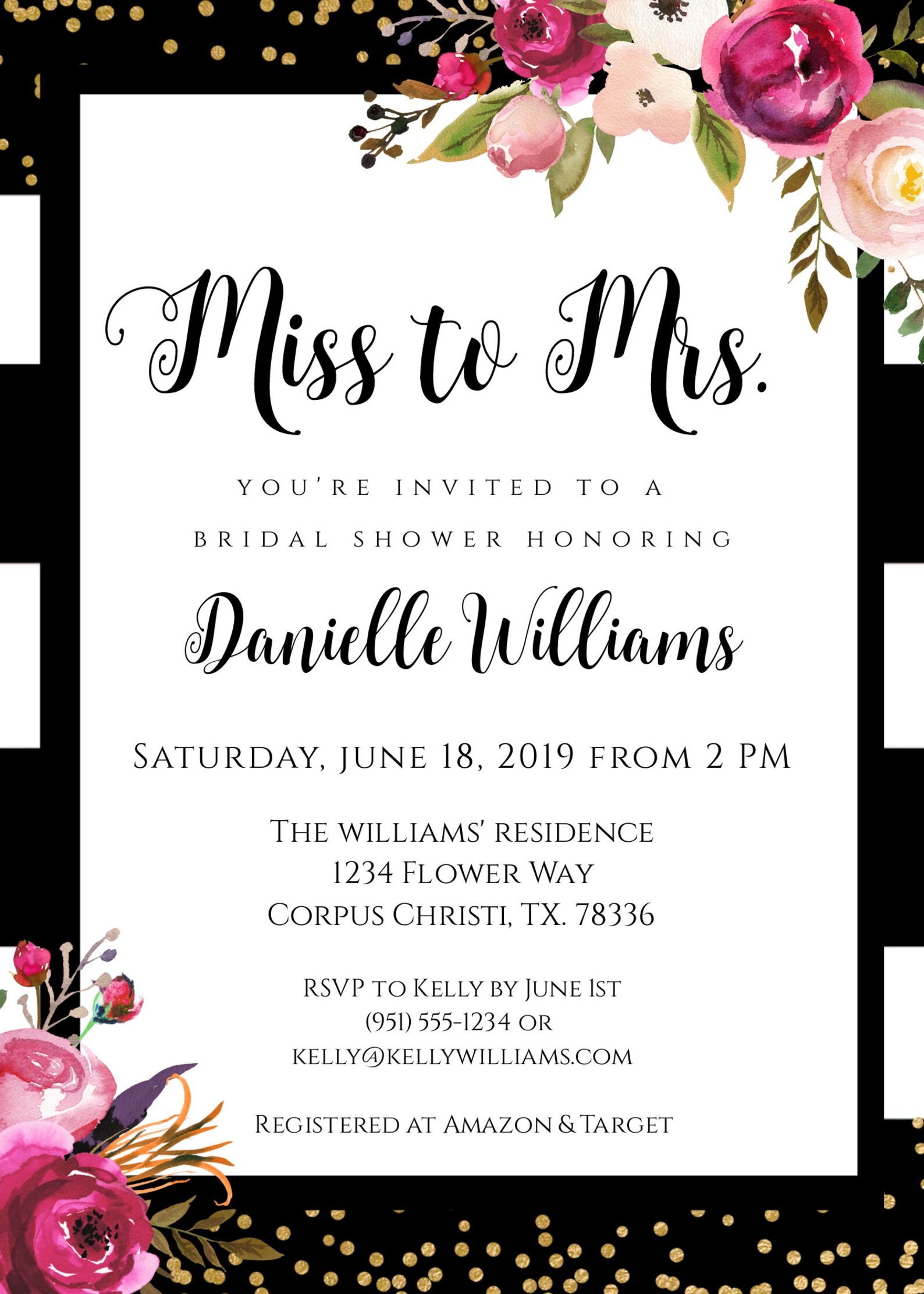 From Miss to Mrs Invitation, Bride to Be Invitation Template, Editable ...
