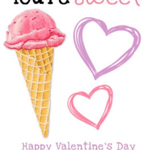 Ice Cream Valentines Day Card Template, Ice Cream Valentines Cards for ...