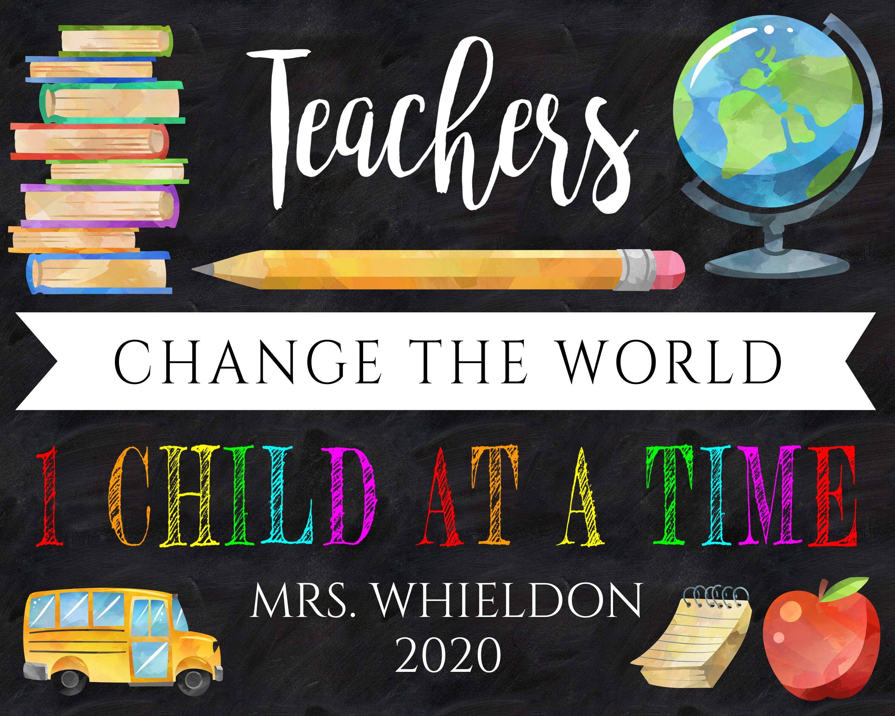 Teacher Appreciation Sign Template Gift for Teacher Thank You - Etsy