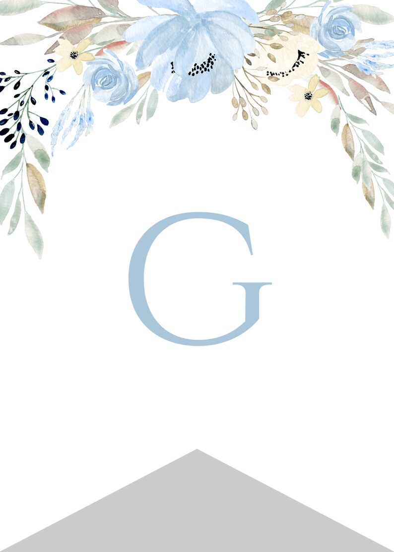 Blue Floral God Bless Banner Template for Boy Baptism - Etsy