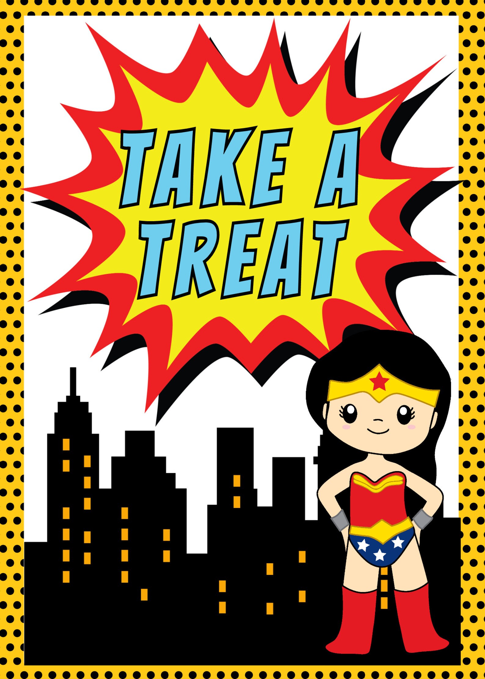 Superhero Treat Sign Template Dessert Table Sign Please Take - Etsy