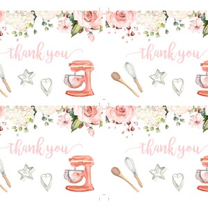 Baking Thank You Card Template, Kid's Birthday Cake Decorating Thank ...