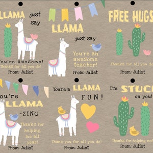 End of the Year Teacher Gift Tag Template, Teacher Appreciation Favor ...