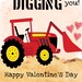 Red Tractor Valentines Day Card Template Tractor Valentines - Etsy
