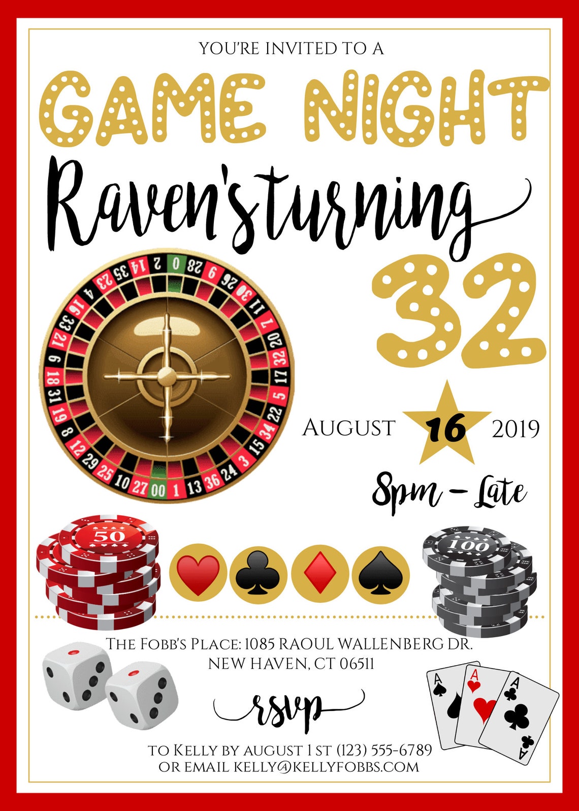 Game Party Invitation Template Game Night Printable | Etsy