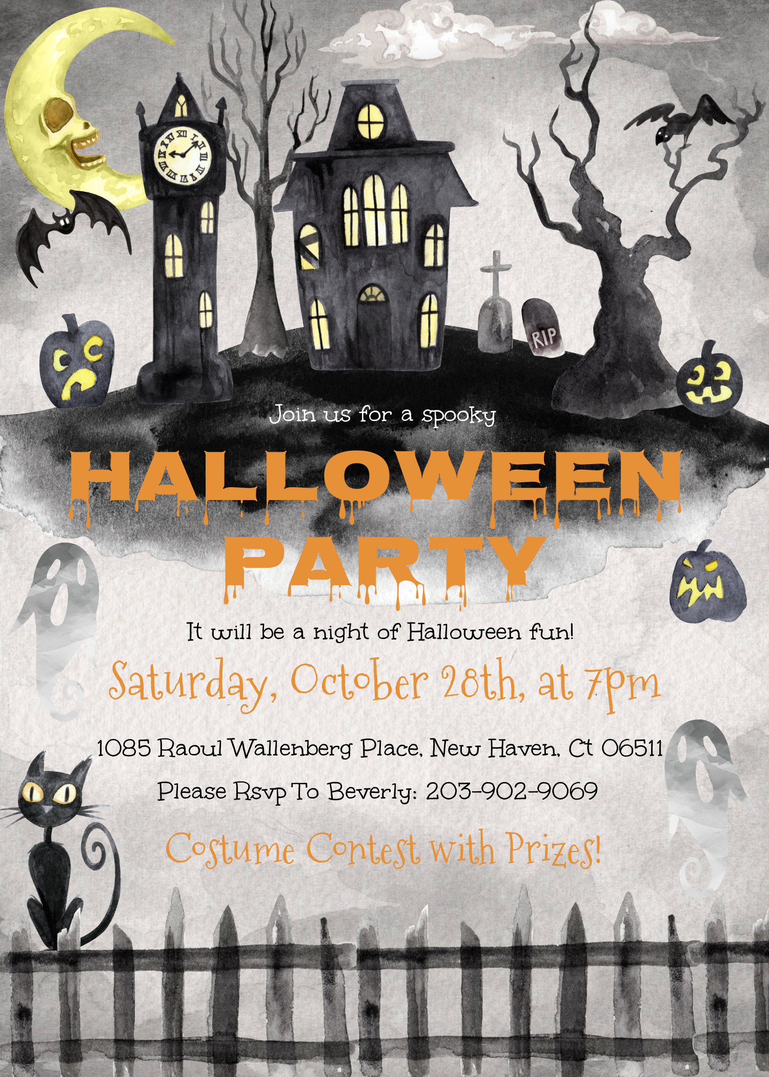 Halloween Party Invitation Printable Halloween Costume Party | Etsy