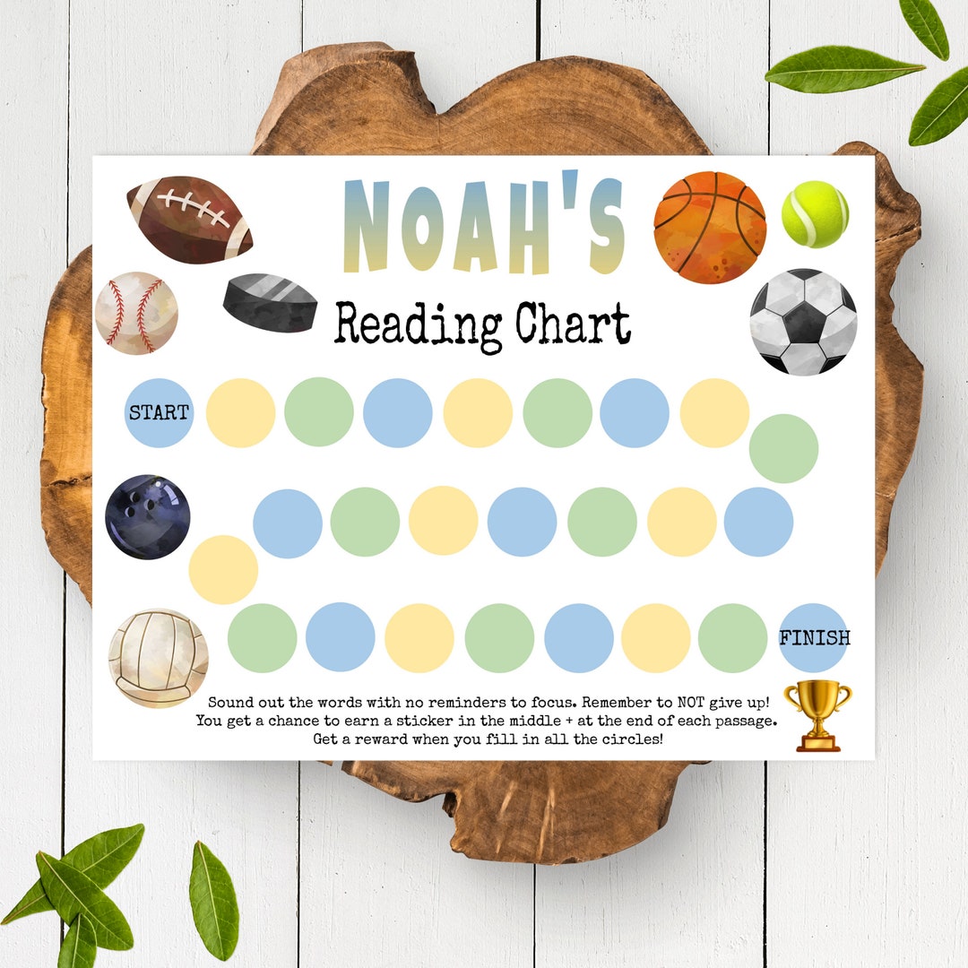 Reading Reward Chart for Kids, Printable Reading Chart Template ...