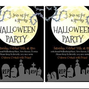 Halloween Work Party Invitation Template Spooky Halloween Party Invite ...