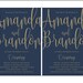 Navy Wedding Program Template, Printable Order of Service, DIY Ceremony ...
