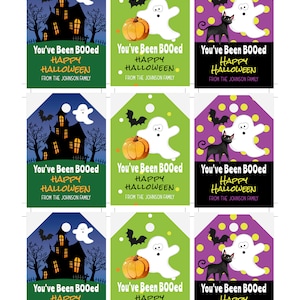 You've Been Booed Halloween Gift Tag Template Set of 3, Halloween Favor ...