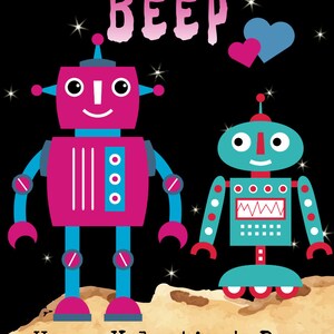 Robot Valentines Day Card Template, Robot Valentines Cards for Kids ...