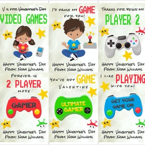 Gamer Valentines Day Card Template, Video Game Valentines Cards for ...