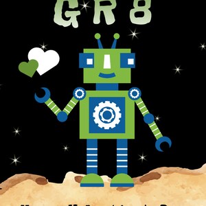 Robot Valentines Day Card Template, Robot Valentines Cards for Kids ...