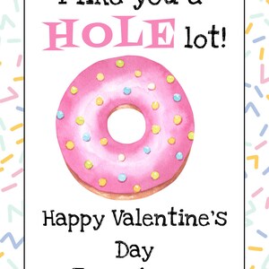 Donut Valentines Day Card Template, Donut Valentines Cards for Kids ...