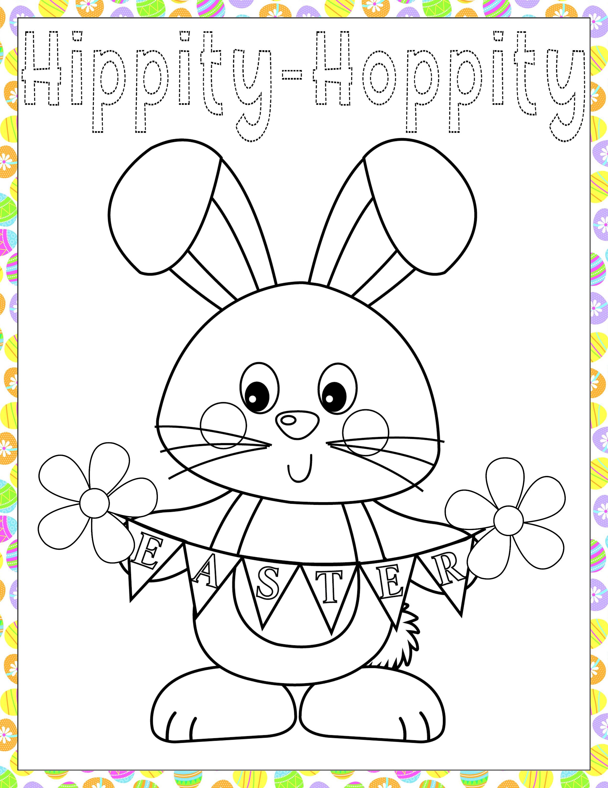 Easter Coloring Pages for Kids, 10 Page Coloring Printable Template ...