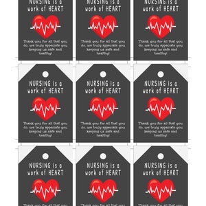 Nursing Appreciation Gift Tag Editable Template, Frontline Worker Well ...