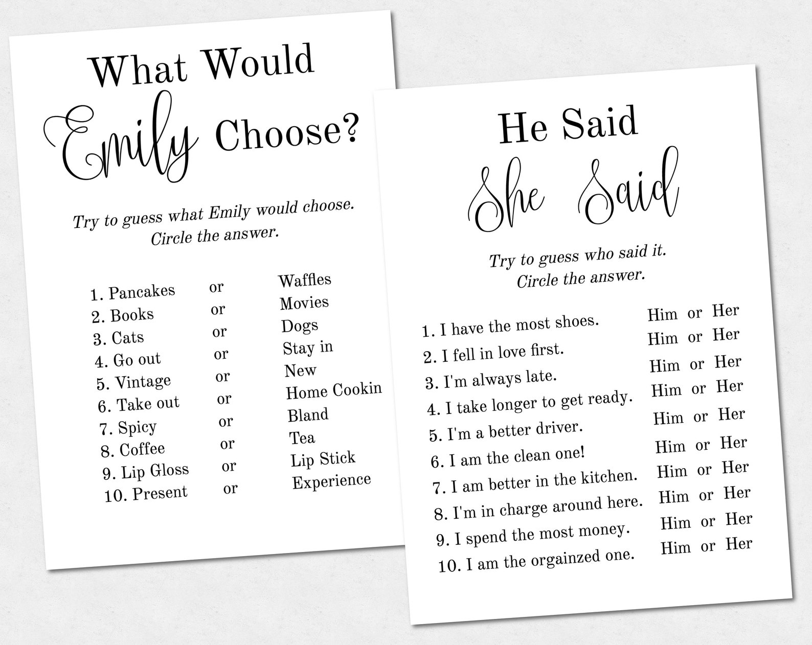 Script Bridal Shower Template Invitation Suite, DIY Edit + Print Bundle ...