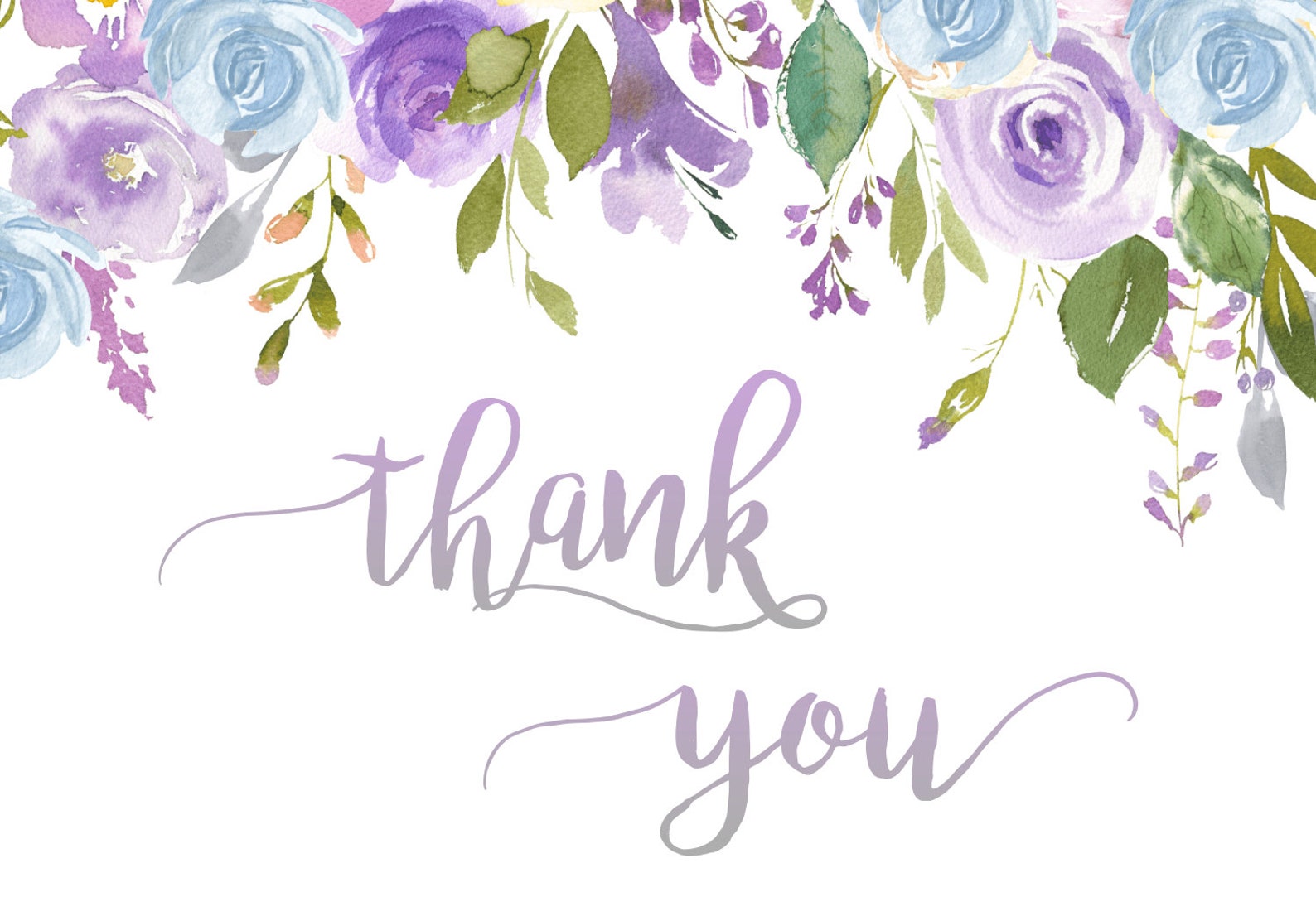 Purple Thank You Card Template Love is Brewing Printable - Etsy