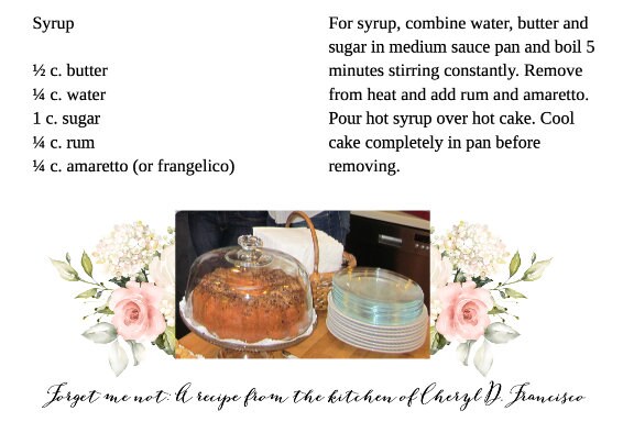 Floral Recipe Card Template Forget Me Not Recipe Card | Etsy