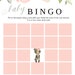 Teddy Bear Baby Shower Bingo Template Baby Shower Game Girl - Etsy