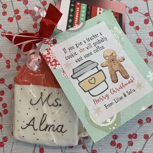 If You Give A Teacher A Cookie Gift Tag Template for Christmas ...