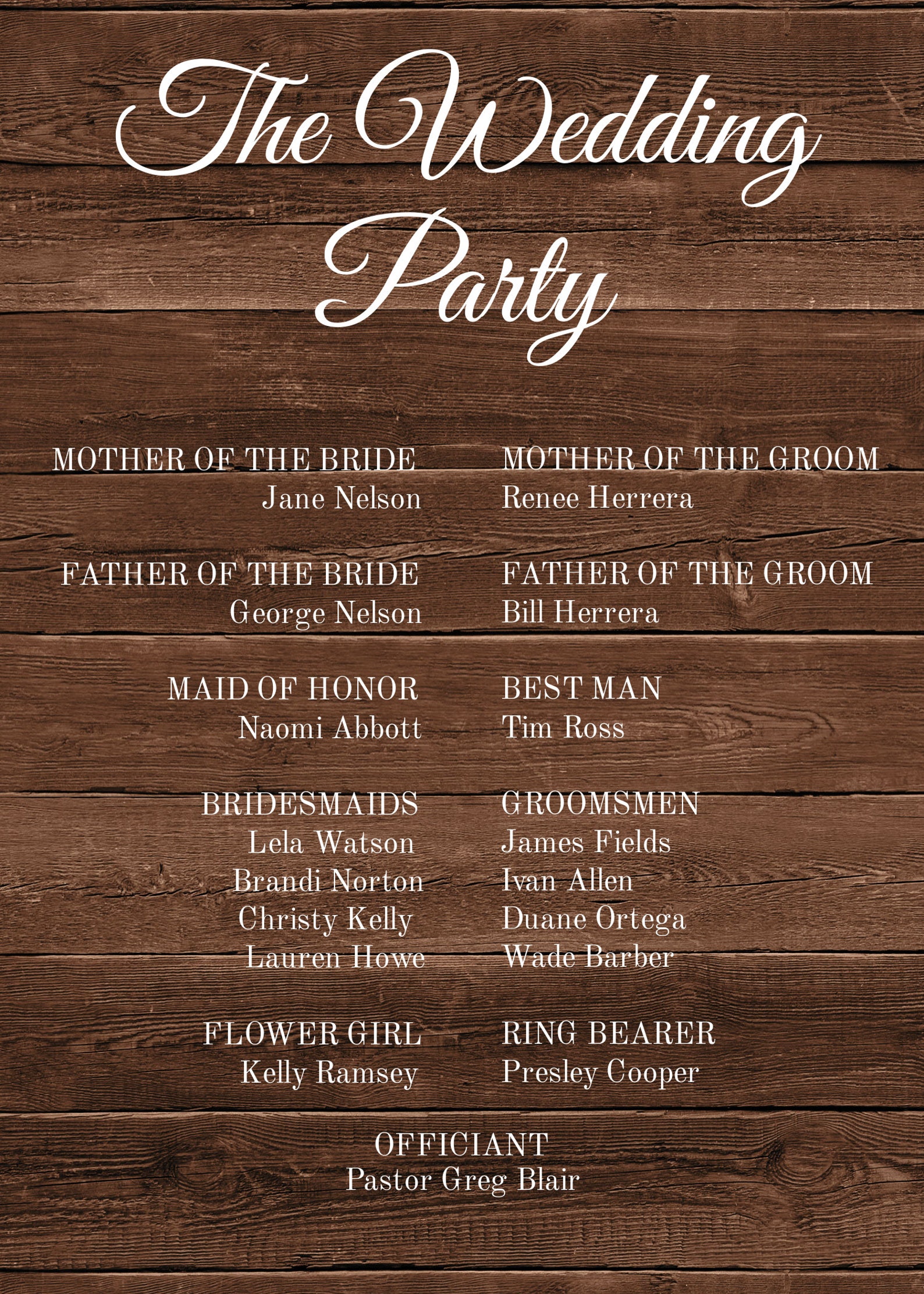 Rustic Wedding Folding Program Template Rustic Lights | Etsy