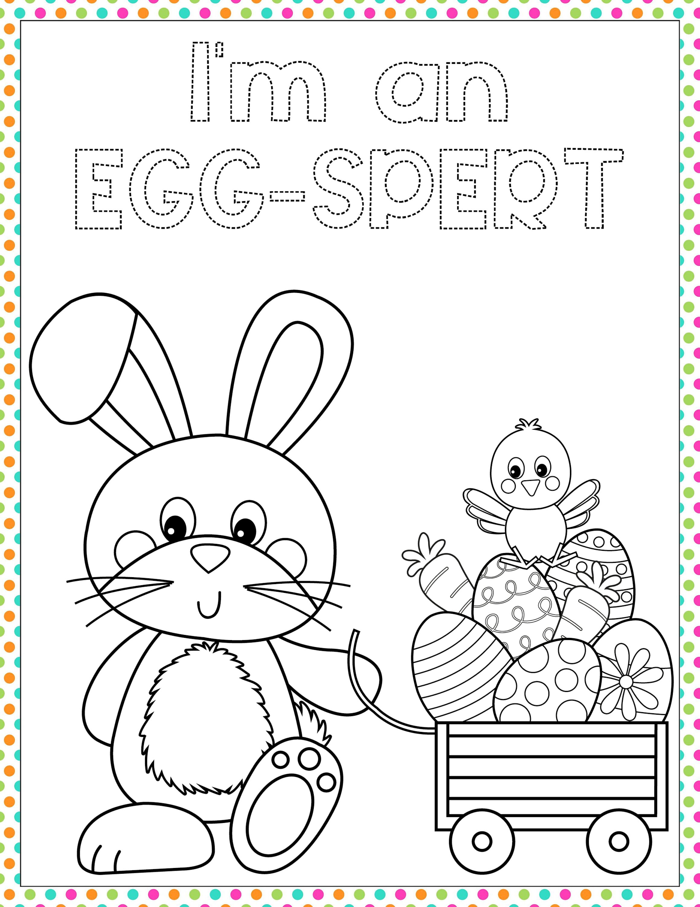 Easter Coloring Pages for Kids, 10 Page Coloring Printable Template ...