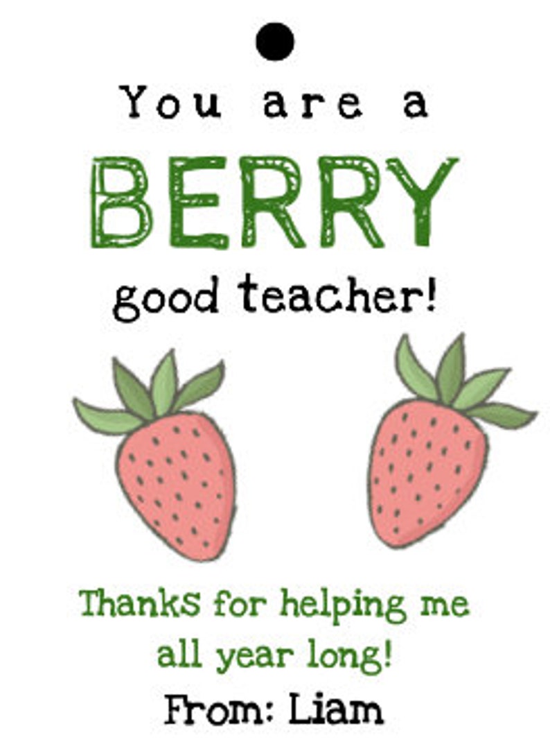 End of the Year Teacher Gift Tag Template Teacher | Etsy