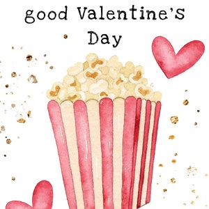 Popcorn Valentines Day Card Template, Printable Popcorn Valentines ...