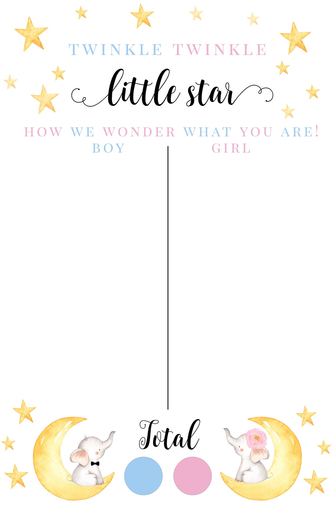 Guess the Baby Gender Sign Template Gender Voting Gender - Etsy