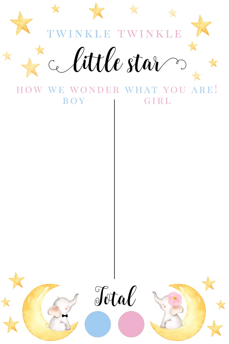 Guess the Baby Gender Sign Template Gender Voting Gender - Etsy