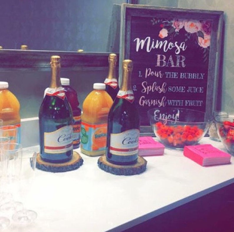 Mom-osa Bar Sign Template for Baby Shower or Mother's Day, Editable ...