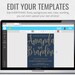 Navy Wedding Program Template, Printable Order of Service, DIY Ceremony ...