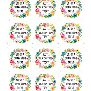 Quarantine Treat Tag Editable Template, Social Distancing Well Wishes ...