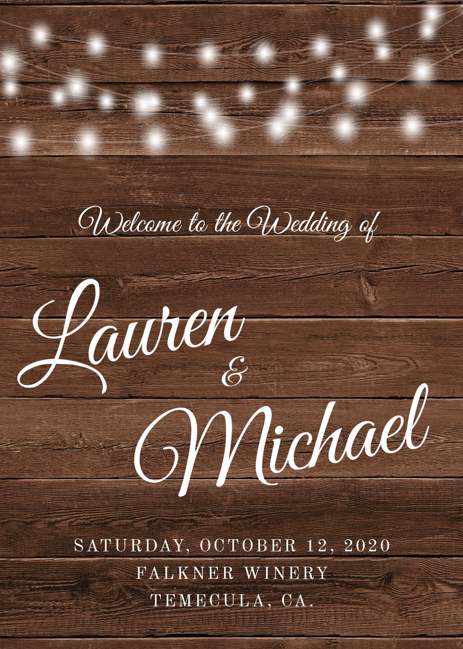 Rustic Wedding Folding Program Template Rustic Lights - Etsy