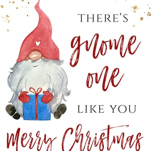 Gnome Gift Tag Template, Teacher Gift Tag for Christmas Appreciation ...