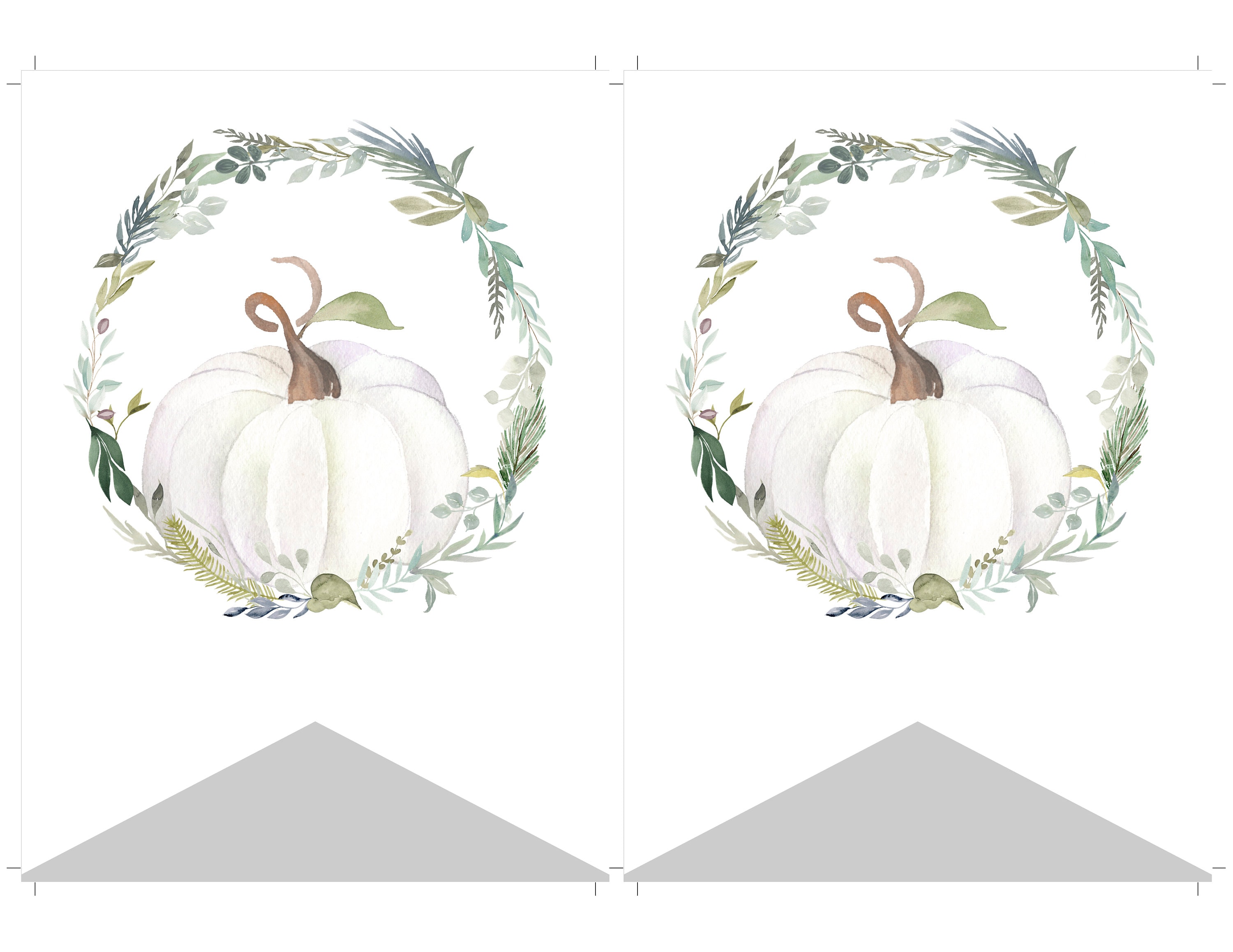 Fall Baptism God Bless Banner Template White Pumpkin - Etsy