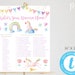 What's Your Unicorn Name Birthday Activity Sign Template 16 X 20 ...
