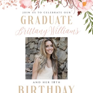Graduation Invitation + Surprise 18th Birthday Party Template ...