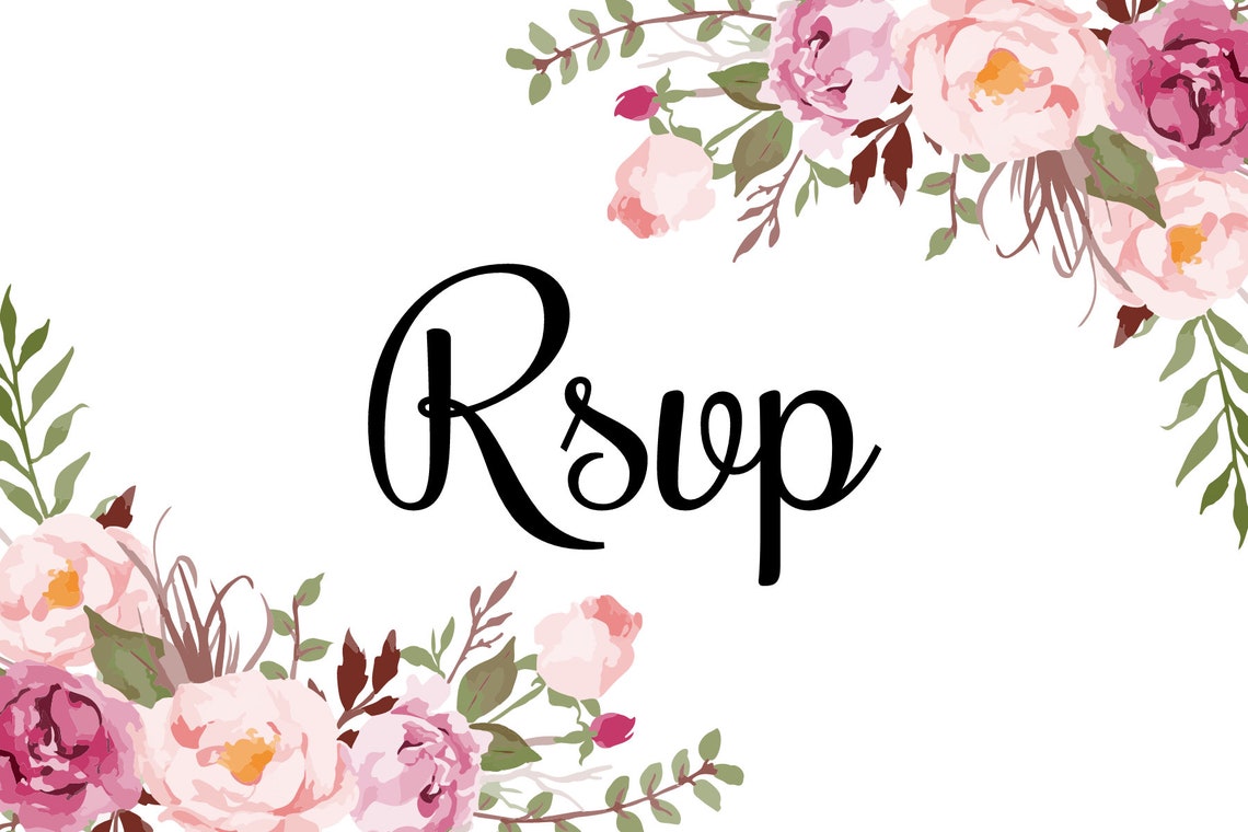 Pink Floral RSVP Postcard Template, Wedding RSVP Response Card, Try It ...