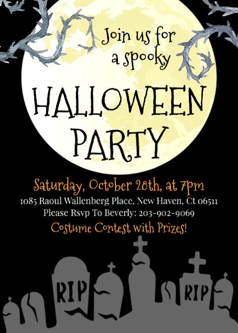 Halloween Work Party Invitation Template Spooky Halloween - Etsy