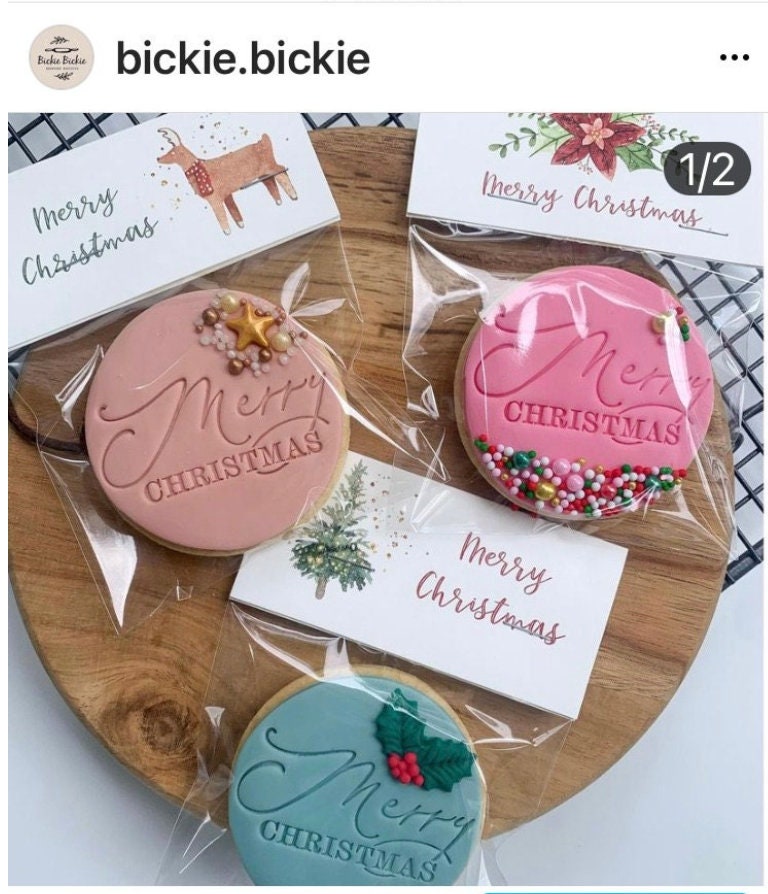 Merry Christmas Treat Topper Template, Editable Christmas Favor Tag ...