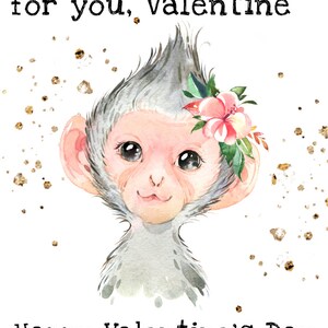 Jungle Valentine Card Template, Safari Valentines Cards for Kids ...